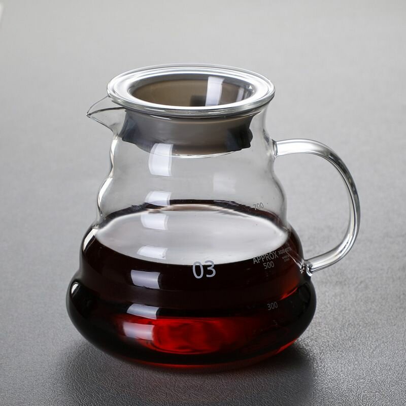 Стеклянная кофеварка ручной работы, чайник