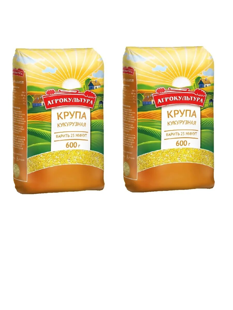 Кукурузная Крупа Агрокультура, 600 гр, 2 шт