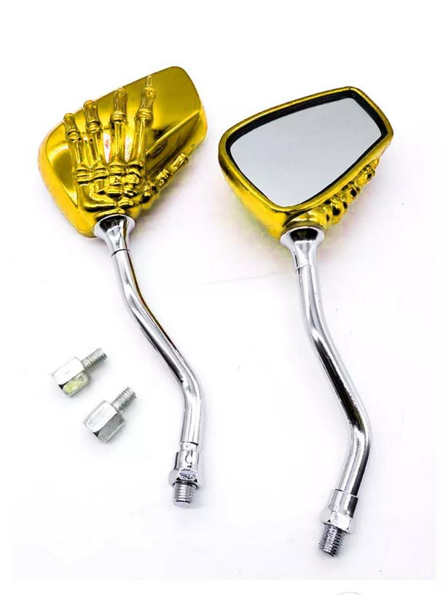 Мото зеркало "Скелет", для мотоциклов а-ля Харлей, мототор