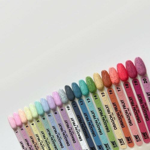 Гель-лак Y.ME Dragon Fruit 03 с чёрными вкраплениями , 10 мл