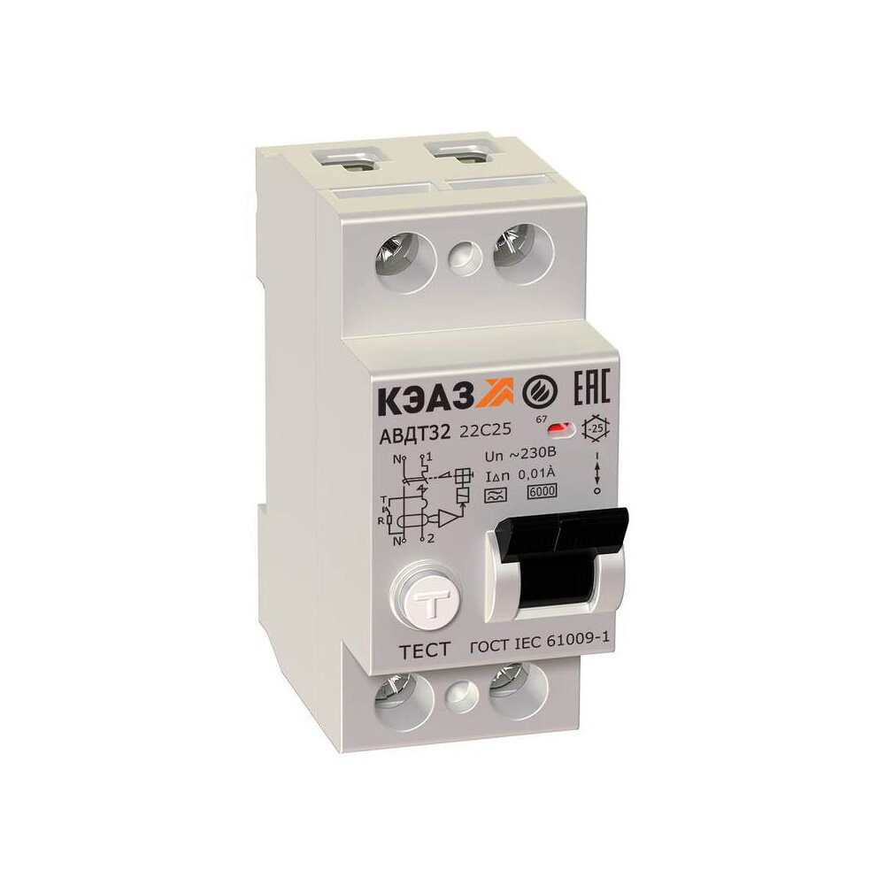КЭАЗ АВДТ с защитой от сверхтоков АВДТ32-22C40-A-УХЛ4 (2P, C40, 30mA)