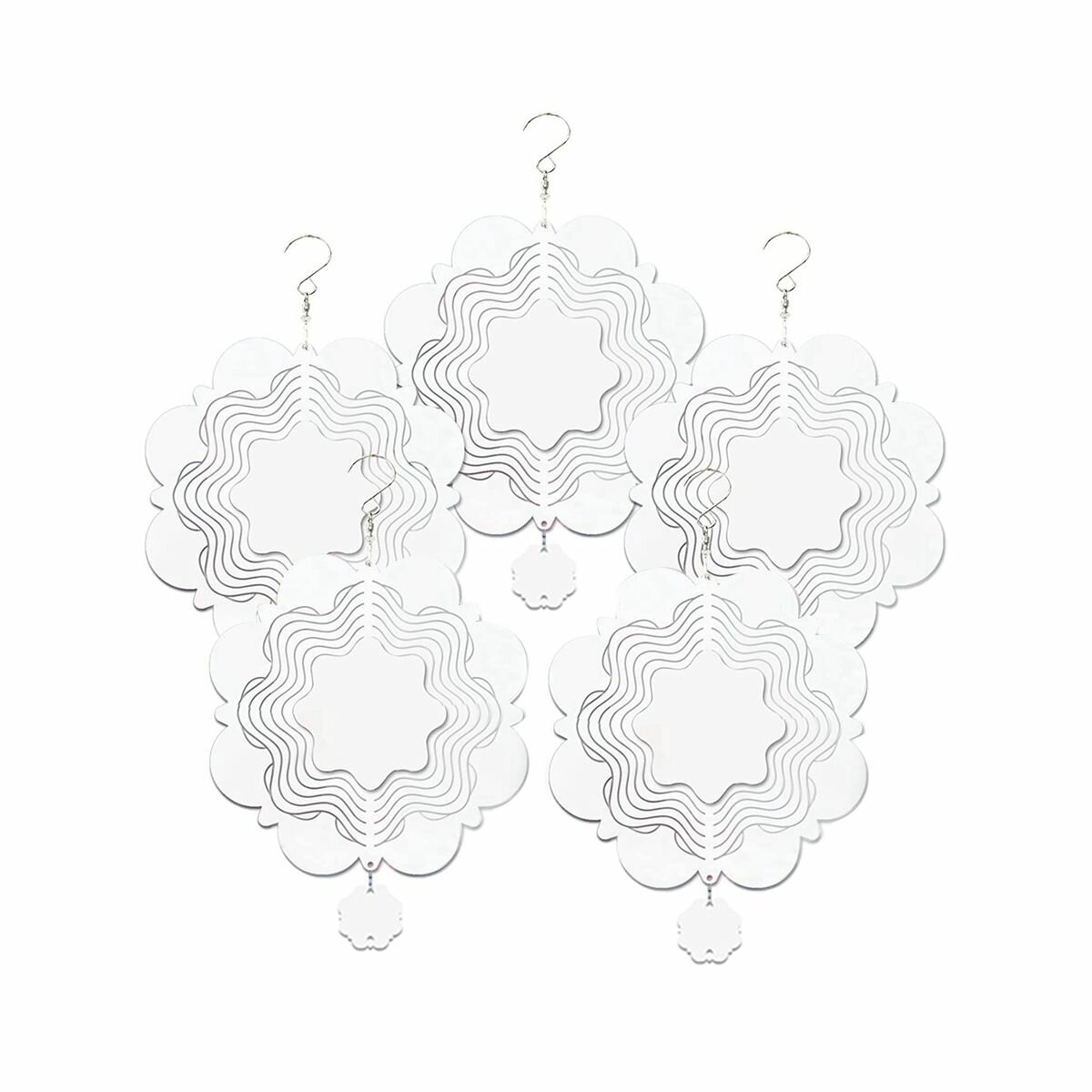 5шт 10 дюймов сублимационный ветровой спиннер, 3D двусторонний, совместимый с внутренним и наружным