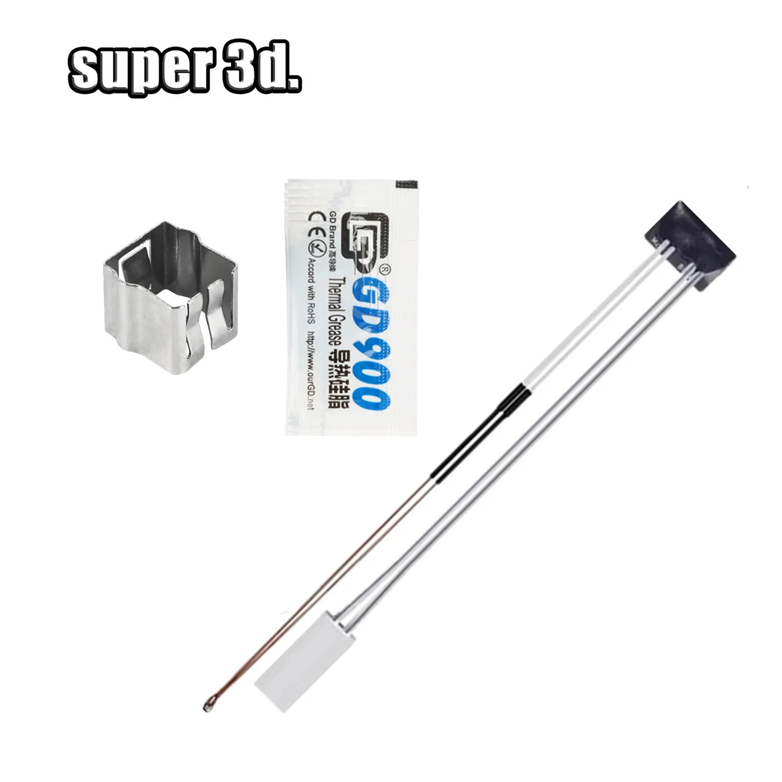 Термистор для Bambu Lab P1P нагревательная трубка керамический картридж 24В для Bambulab P1S Hotend нагреватель термистор 3D принтер аксессуары