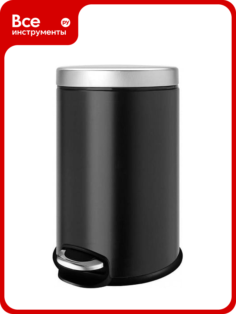 Педальное ведро WeltWasser WW ERFIE BL 30 л черный матовый, утилизации отходов