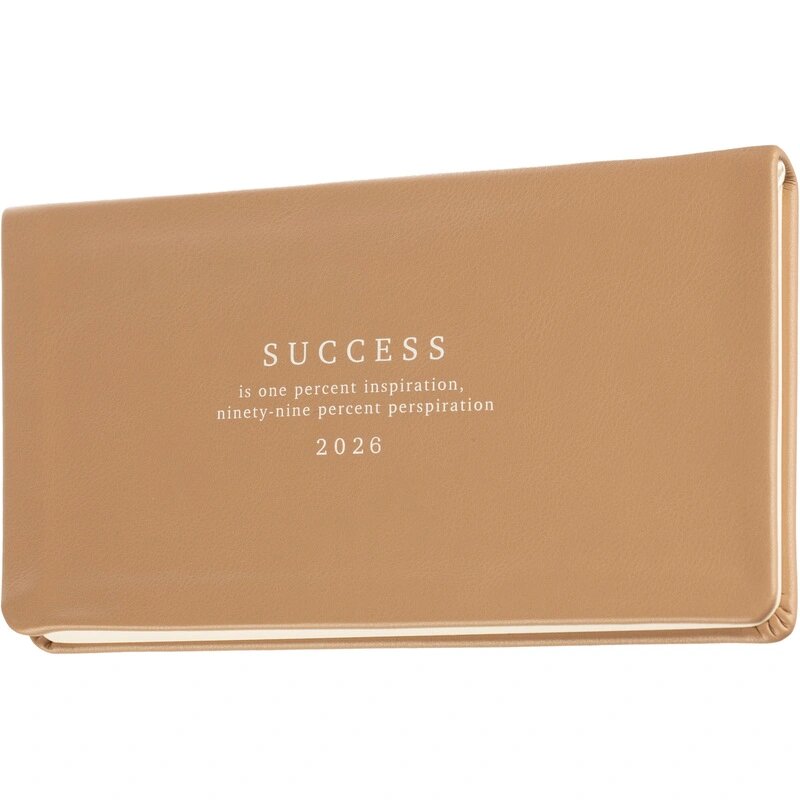 Еженедельник датированный 2026 IF 16х9см 64л, мягк Success I1835/beige