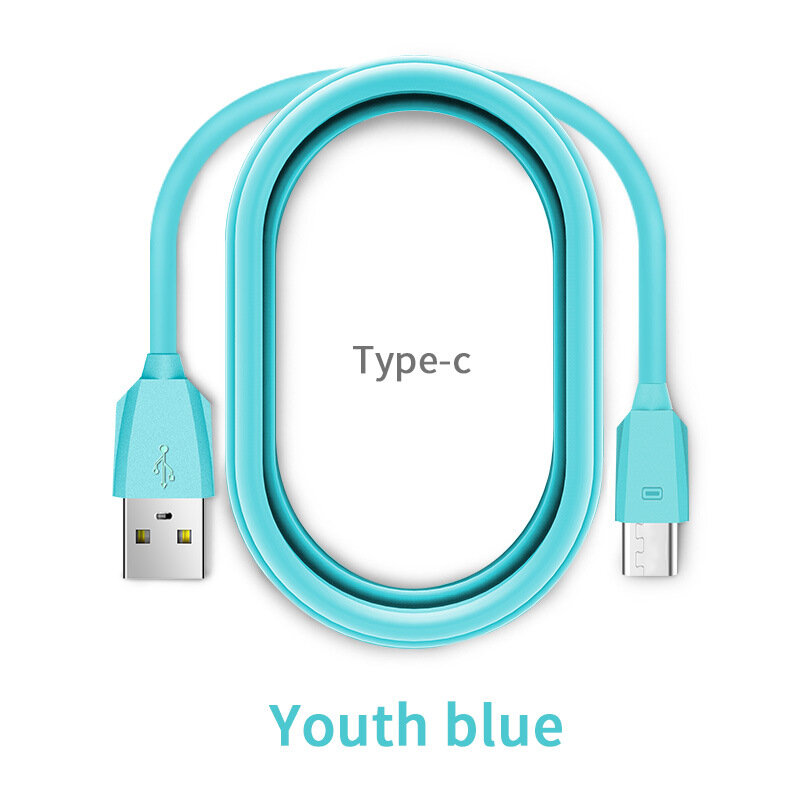 1 метр синий USB-C кабель, быстрая зарядка для Android и iOS, длина 1 метр, универсальный адаптер
