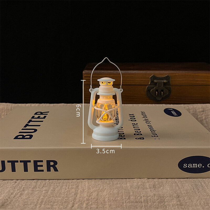 Винтажный мини-ночник LED электронная свеча для домашнего декора, атмосферный свет, реквизит для фото, маленький орнамент