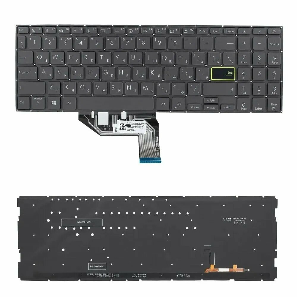 Клавиатура для Asus M513UA K513EA X513EA F513EA с подсветкой