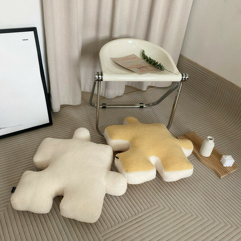 Подушка для декора cozy soft teddy plush puzzled, коричневый
