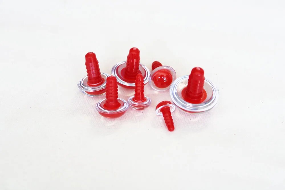 Красные зрачки для кукол 16mm, 20 шт.