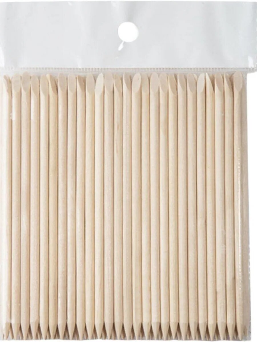 Набор апельсиновых палочек, деревянные, для кутикулы и ногтей, 100шт