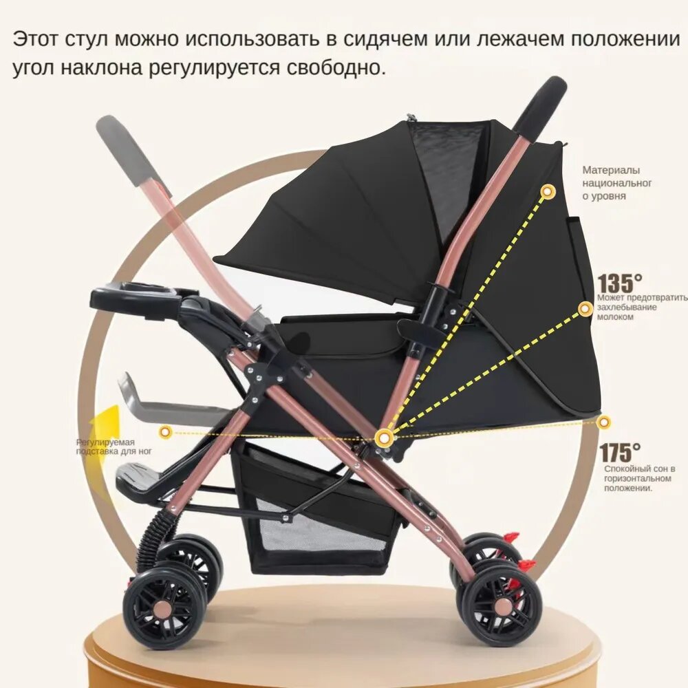 Коляска-трансформер Коляска детская универсальная черное