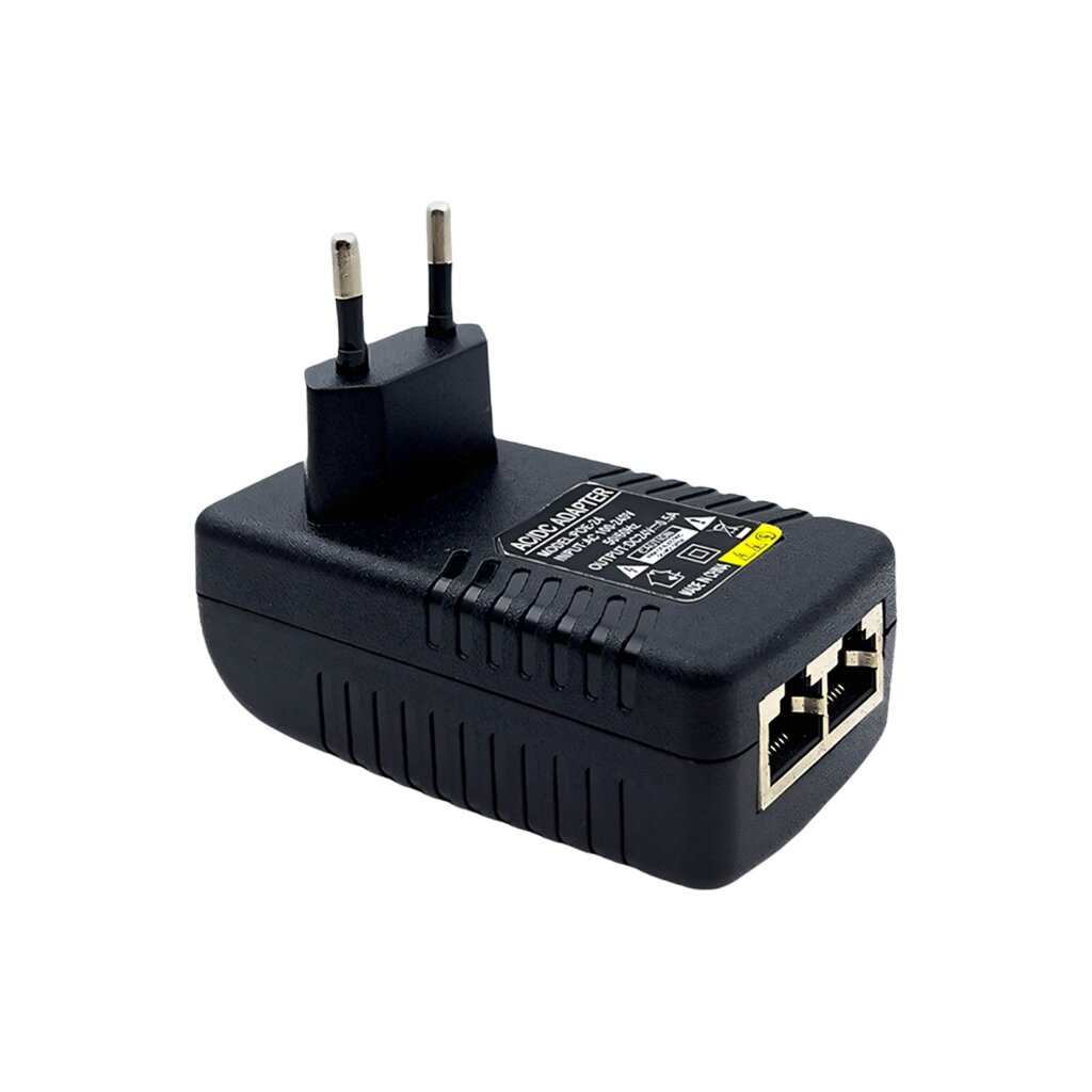 Компактный адаптер питания с инжектором POE для систем видеонаблюдения с выходом 48 В 24 В 18 В 12 В 15 В С возможностью подключения к розетке EU