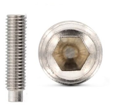 Винт установочный DIN915 М6х10 A2 HEX 3.0 (упак 200 шт)