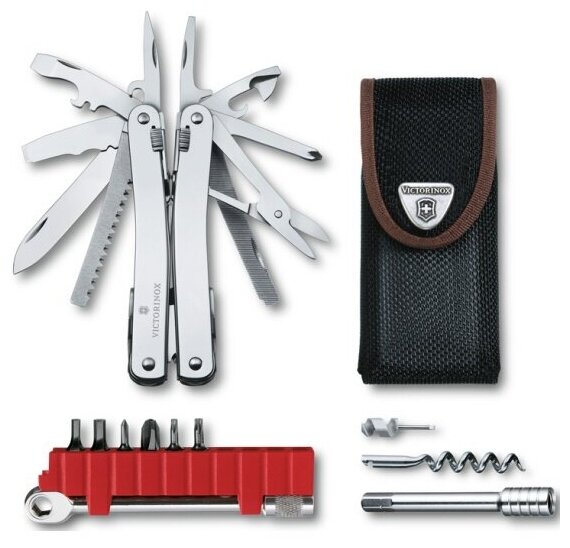 Мультитул Victorinox SwissTool Spirit X Plus Ratchet, 105 мм, 36 функций, в нейлоновом чехле