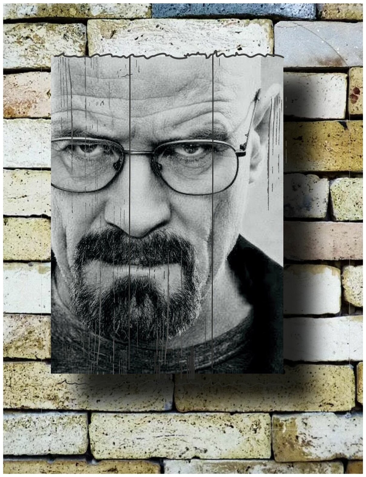 Картина на досках 'Во Все Тяжкие. Волтер Вайт. Хайзенберг'