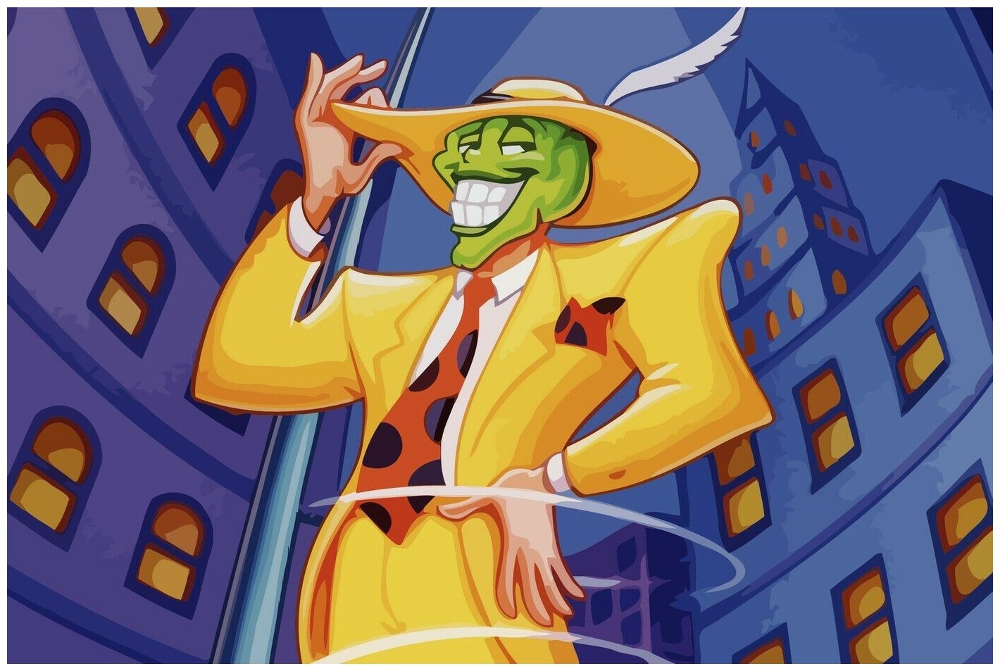 Картина по номерам на холсте маска джим керри - 1498