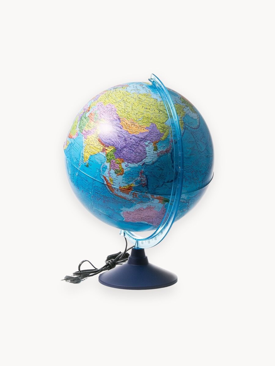 Интерактивный глобус "день И ночь" с двойной картой - политической Земли и звездного неба 25 см, с LED-подсветкой + VR очки