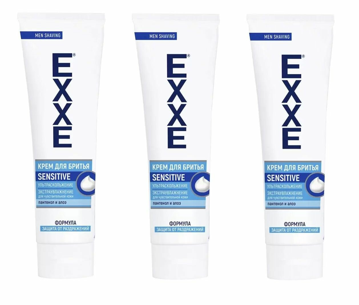 EXXE Крем для бритья SENSITIVE для чувствительной кожи, 100 мл, 3 шт