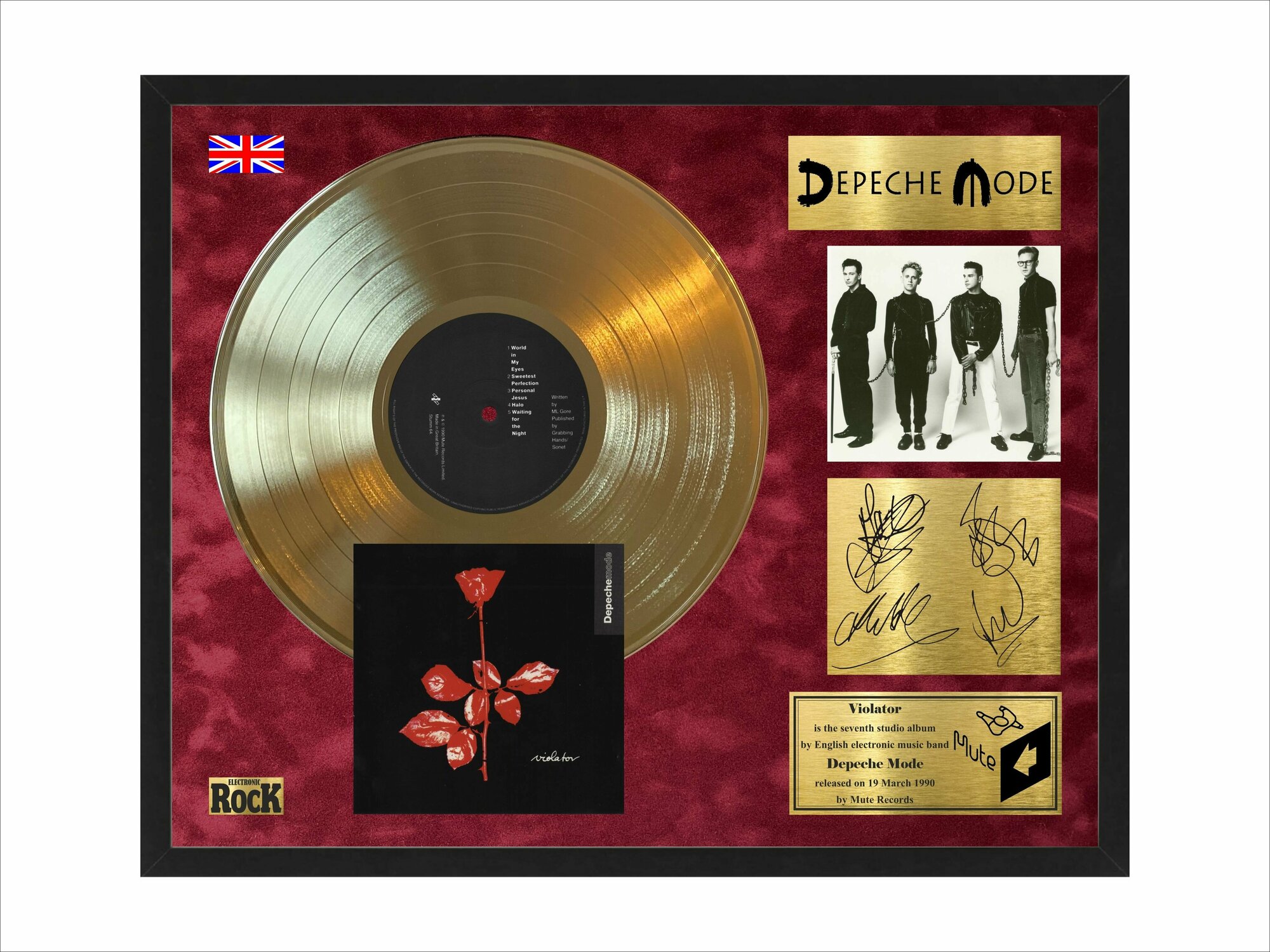 Depeche mode violator золотой винил в рамке