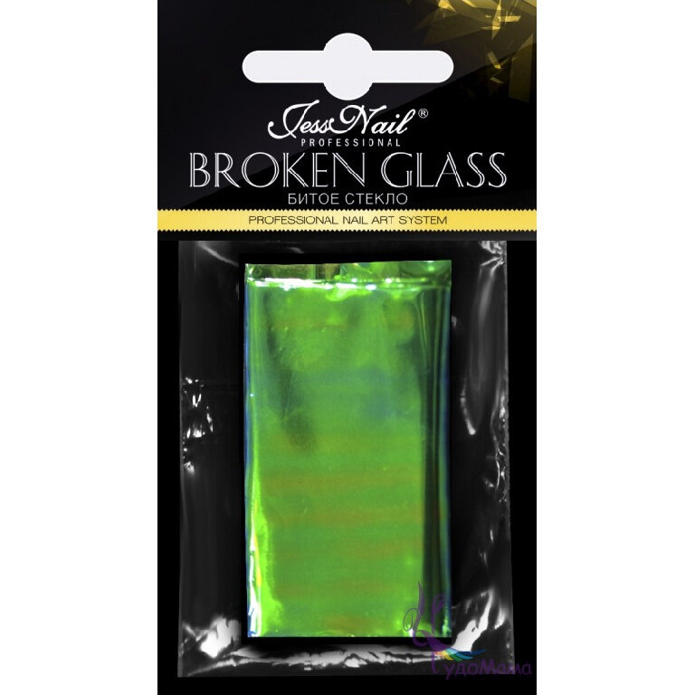 JessNail Фольга для дизайна Эффект битого стекла № 10