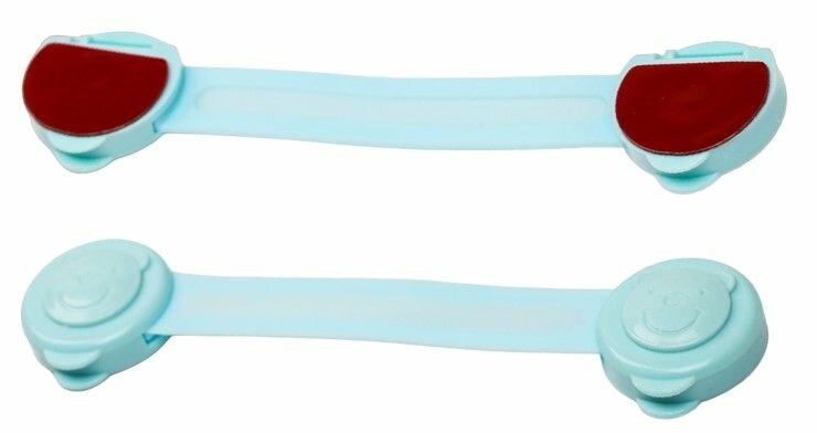 Универсальный блокиратор дверей от детей, гибкий замок-фиксатор для шкафов и выдвижных ящиков, пластиковый ограничитель на мебель для безопасности малышей, набор 2 шт, цвета микс