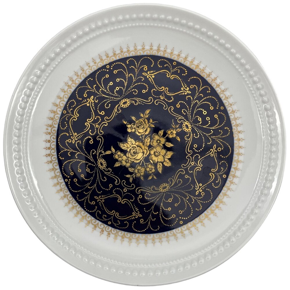 Тарелка "Растительный мотив", 19 см, фарфор, 1968-1990 гг, Reichenbach, Германия