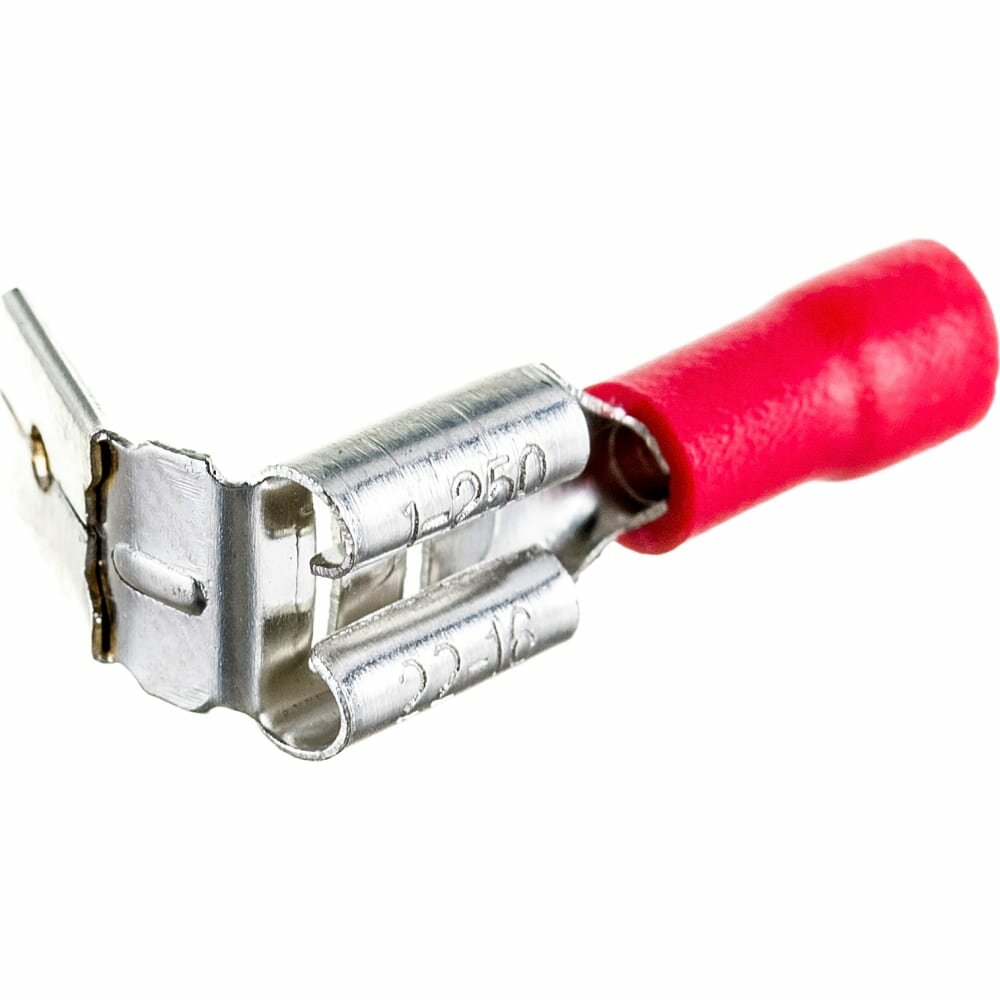 Изолированная клемма "мама"+"папа" Nord-Yada 2в1 6.3мм+штекер-6.3мм 0.5-1.5кв. мм (красная) 906329