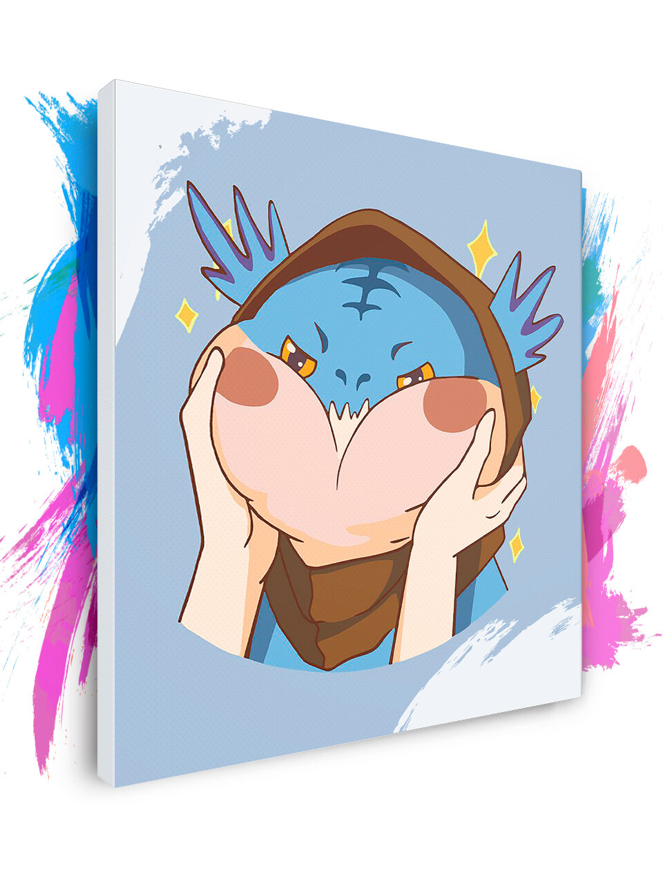 Картина по номерам на холсте Dota 2 - Slark Cute, 40 х 40 см