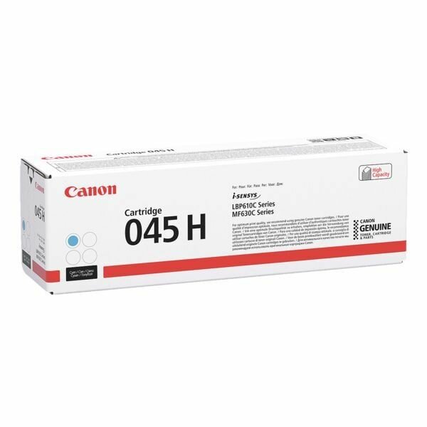 Картридж для лазерного принтера CANON 045 H Cyan (1245C002), официальная гарантия