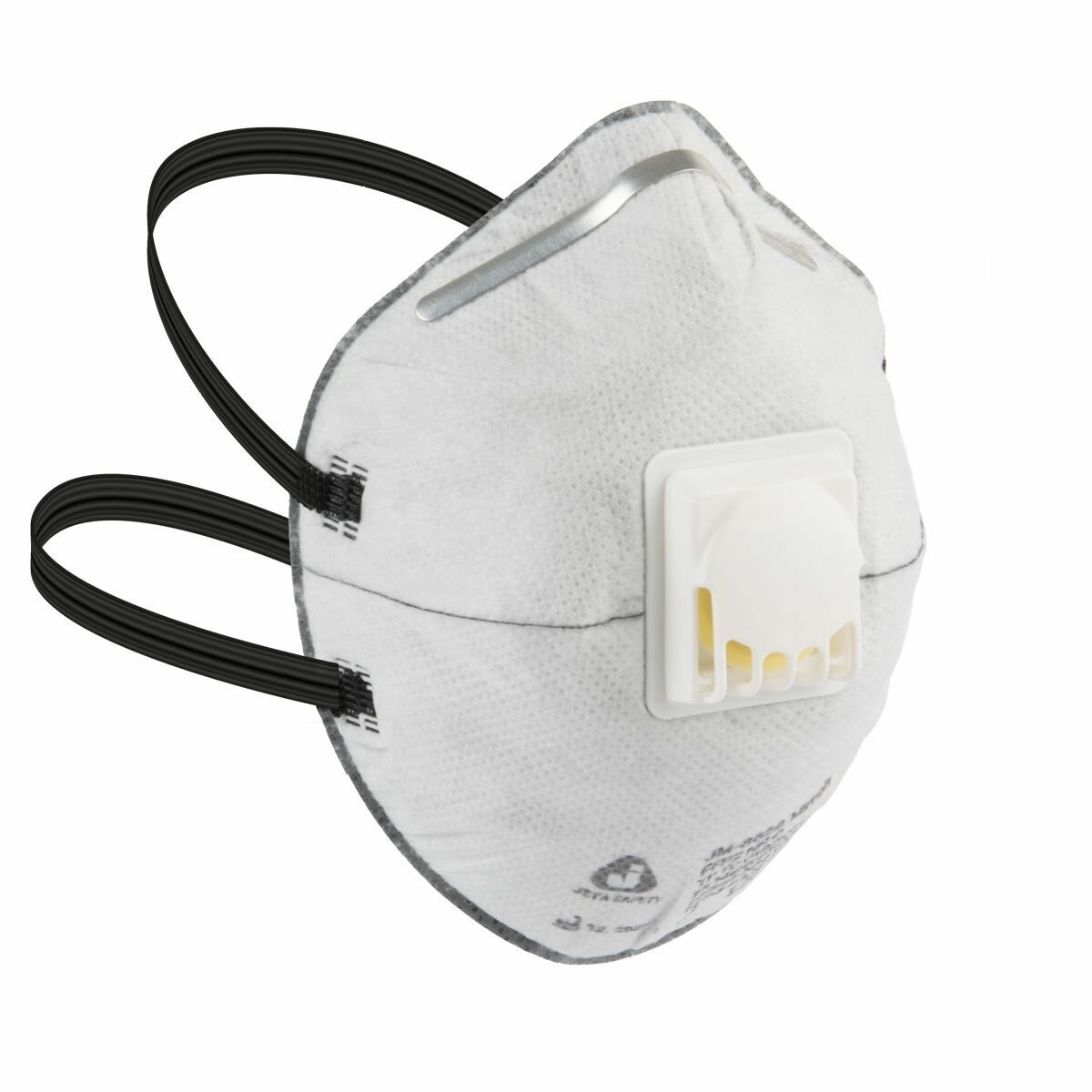 Противоаэрозольная полумаска с клапаном, угольным слоем и регулировкой оголовья JM-8628, FFP2, в упаковке 10 шт