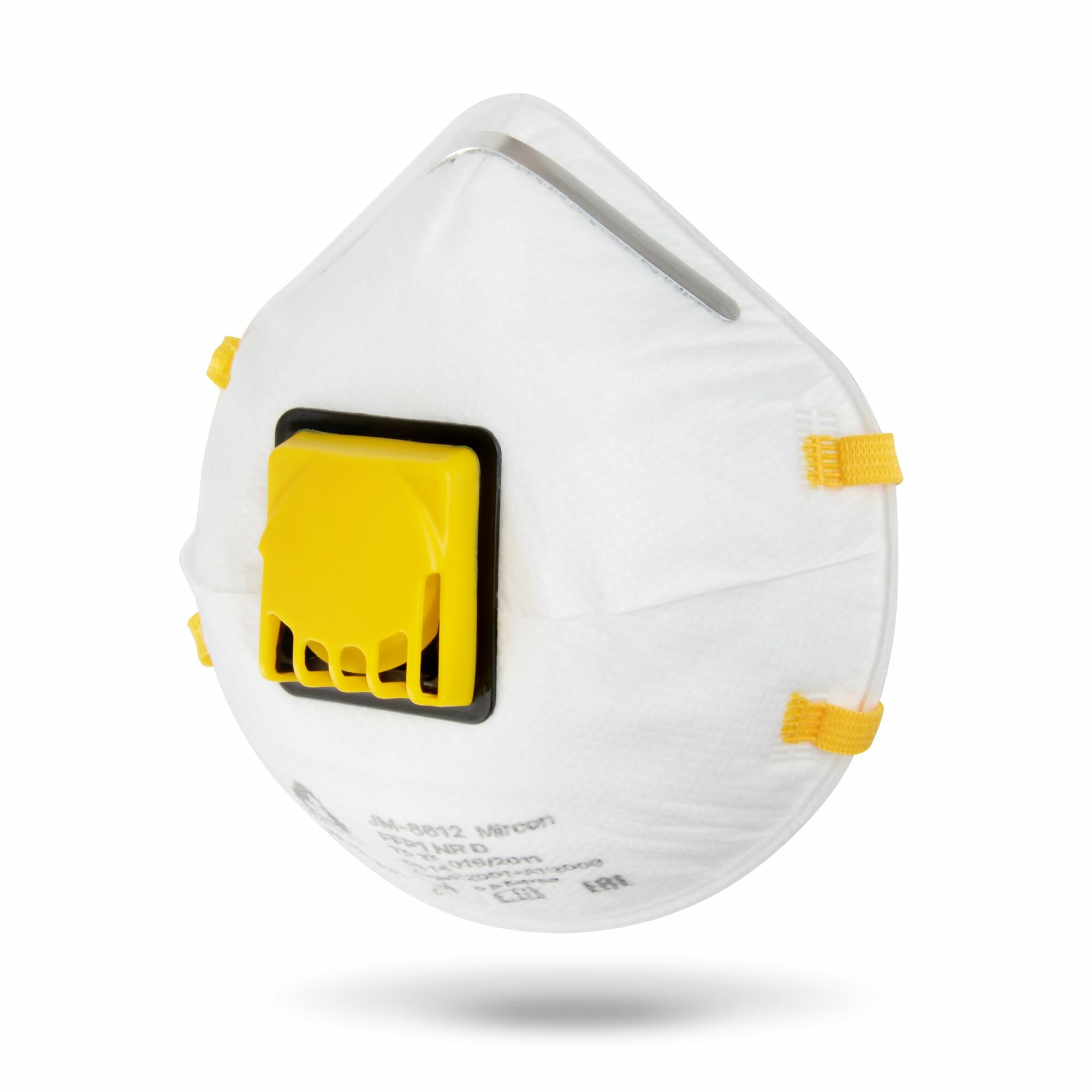 Противоаэрозольная полумаска с клапаном JM-8612 Micron, FFP1, чашеобразная, - в упаковке 10 шт