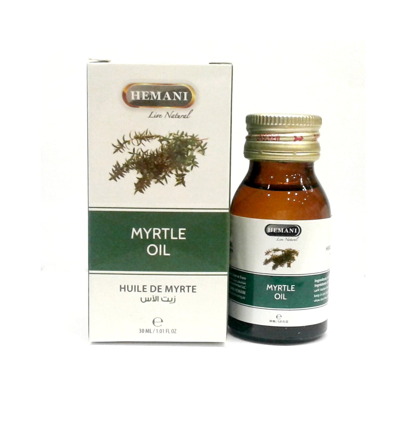 MYRTLE OIL, Hemani (мирт масло, Хемани), 30 мл.