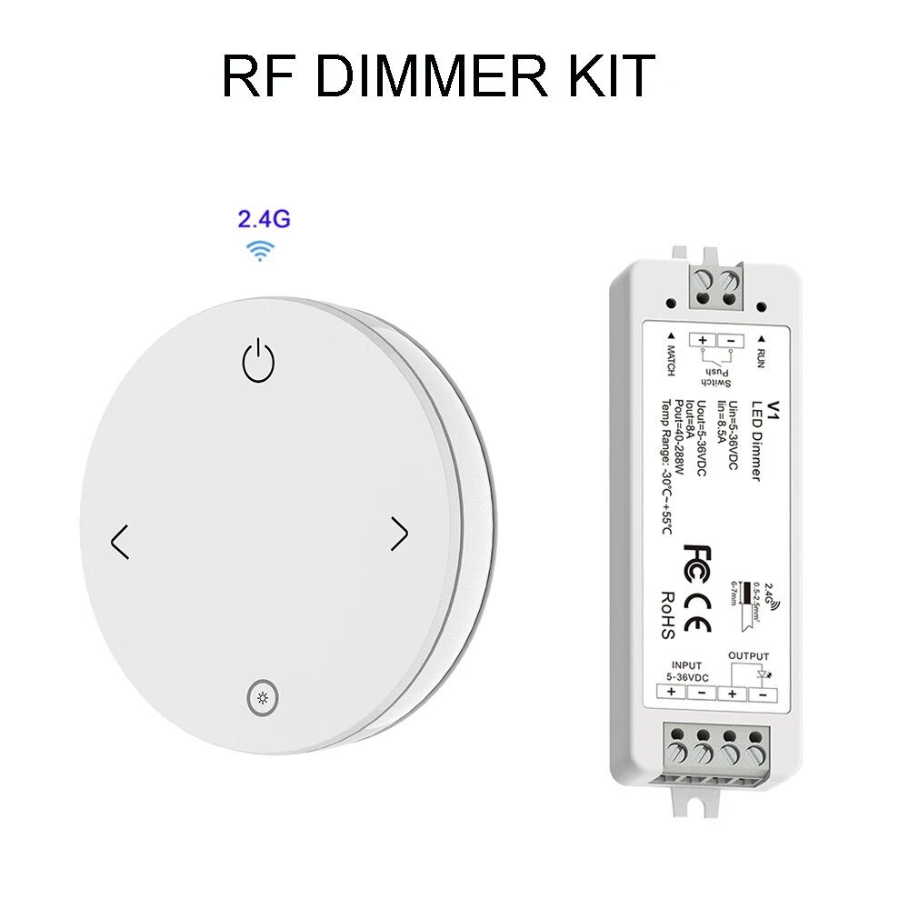 Беспроводной интеллектуальный диммер V1-RK4-1 для одноцветного освещения RF Dimmer KIT