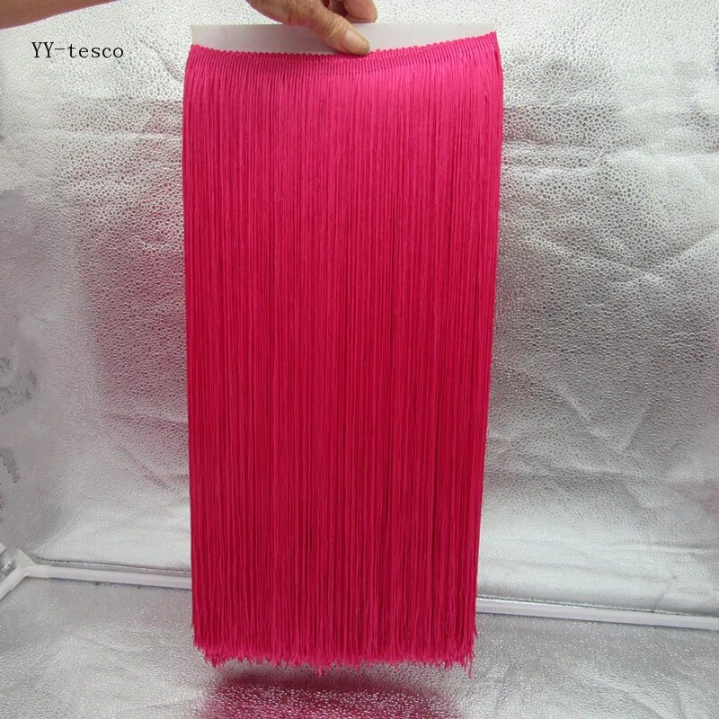 Кружевная бахрома с кисточками DIYFEATHERS 10 м Розовый, Rose red