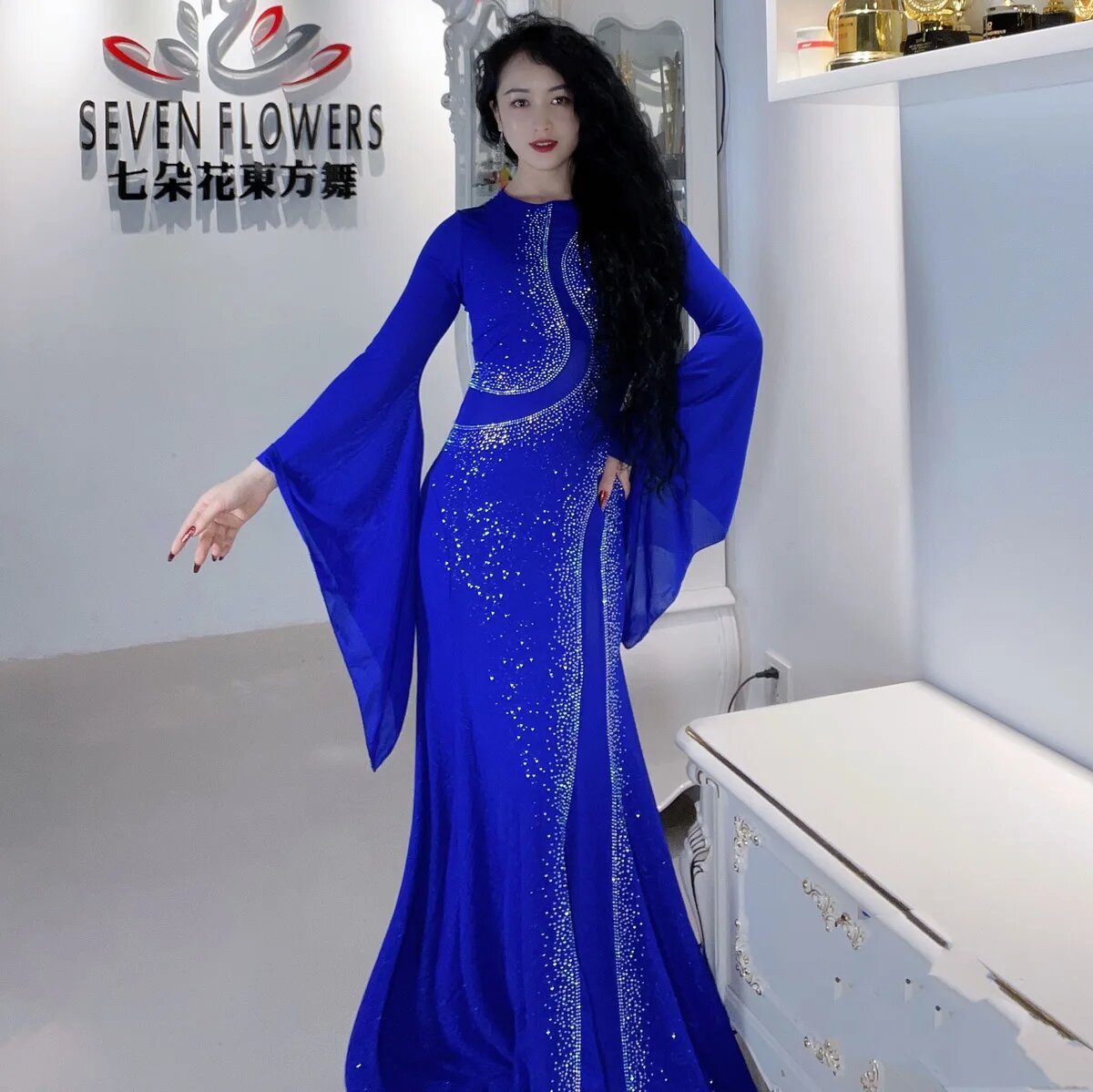 Платье для танца живота YI NA SHENG WU S, Klein blue