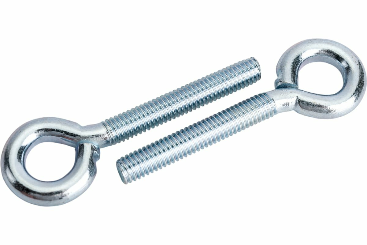 Европартнер петля-винт Zn М6x40xØ10 мм, мебельное крепление для дверей и ящиков, 2 шт