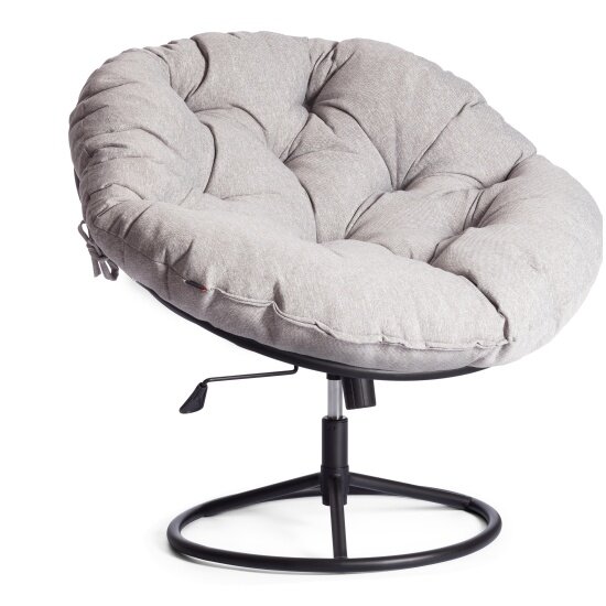 Кресло Tetchair CLOUDE HOME рогожка/металл, 97х98х90-96см, серо-бежевый, 3M 16/2