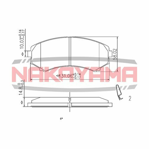 Колодки тормозные дисковые Nakayama p0652ny