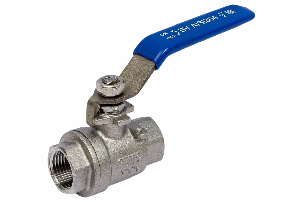 Атка шаровый кран нерж. сталь с муфтами Ду15 Ру63, модель 1017010102 для трубопроводов