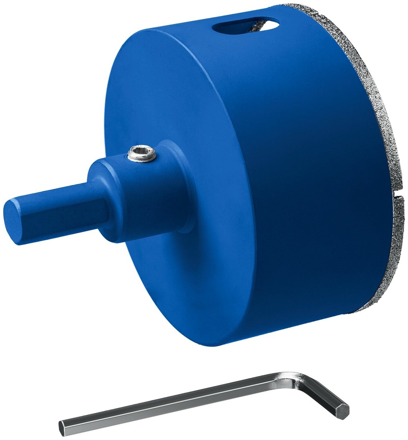 Коронка алмазная с центрирующим сверлом для дрели d 73 мм по керамике и стеклу, Р60, трехгр хвостовик, ЗУБР Профессионал