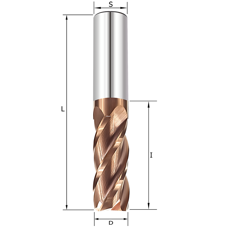 Фреза спиральная Z4 D=20x45x100 S=20 по стали Rotis 143.2045000SL