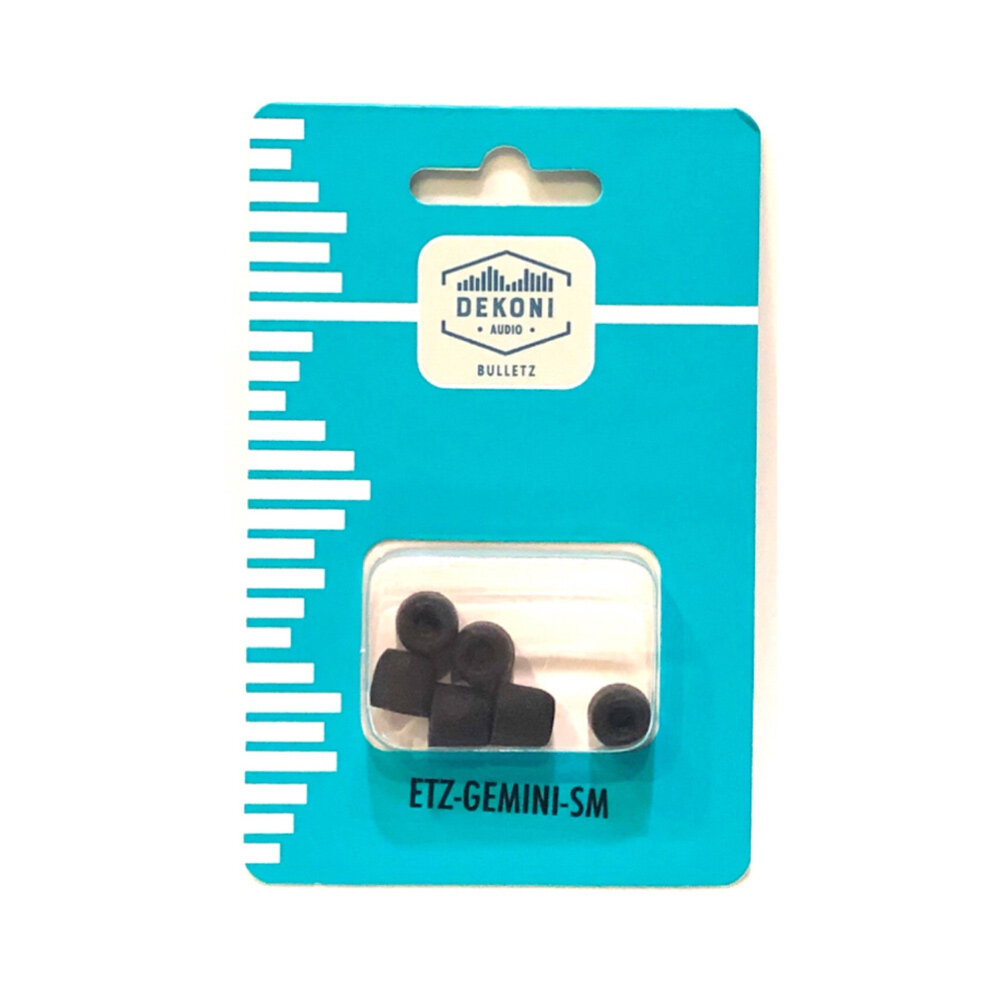 Dekoni Gemini Memory Foam 3mm Ear Tip 3 Pairs SMALL black набор