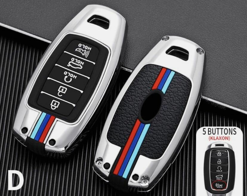 Чехол на ключ Hyundai Palisade / Хендай Палисад Silver