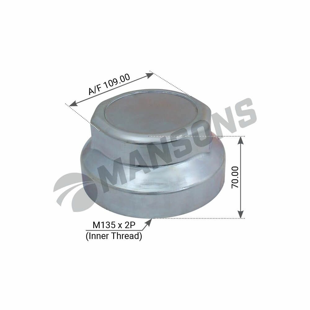Крышка ступицы (м) M135x2 SW109 внутр. BPW ECO 10-12t. 300.079 MANSONS
