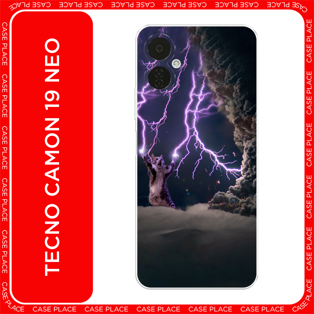 Чехол на Tecno Camon 19 Neo / Техно Камон 19 Нео с принтом Кот призыватель погоды