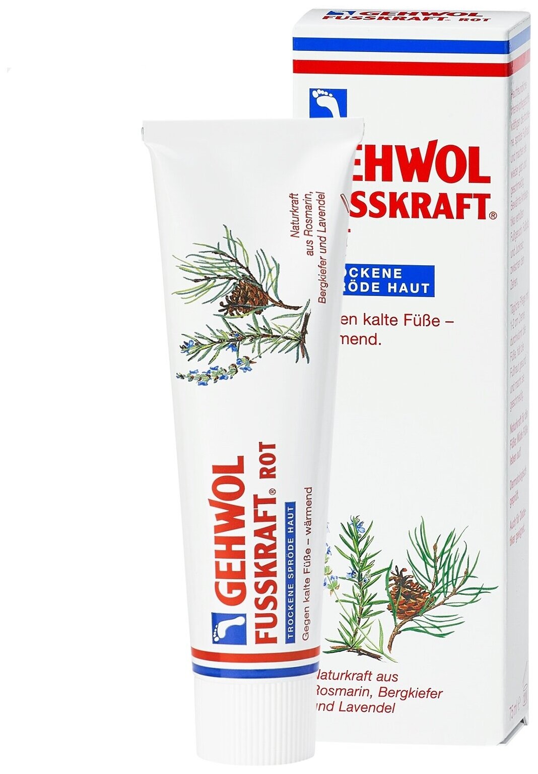 Gehwol Fusskraft Red Dry Rough Skin - Красный бальзам для сухой кожи 75 мл