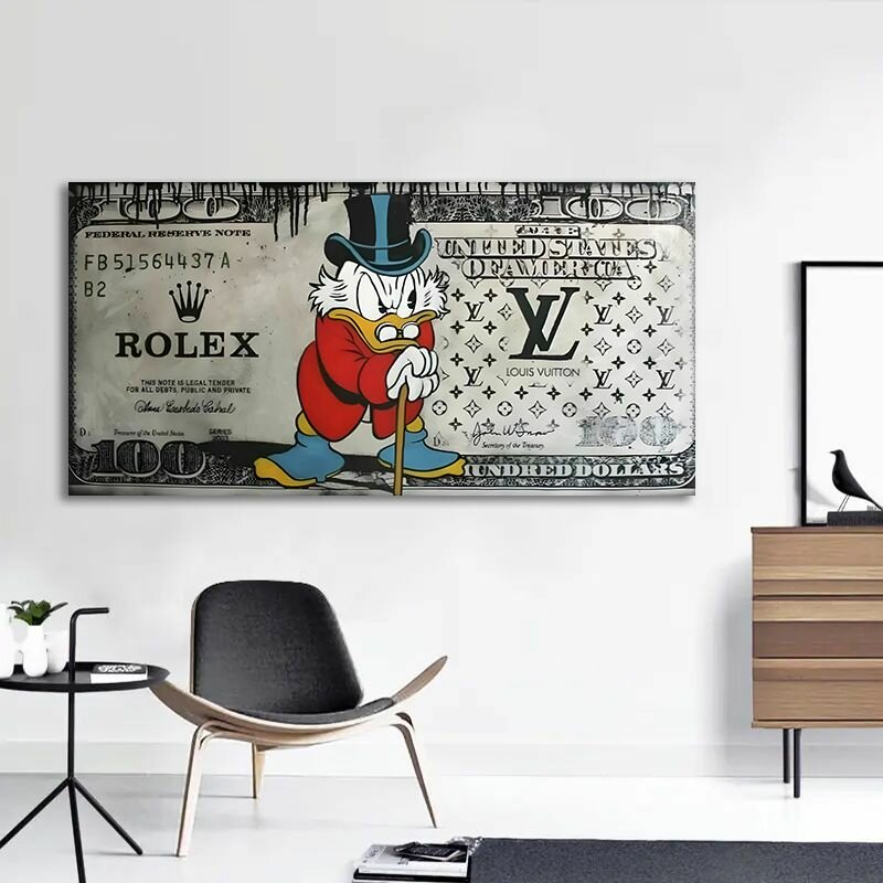 Картина ВсеКартины. Тут "Деньги, Мотивация, Доллар", 40x80 см, на подрамнике