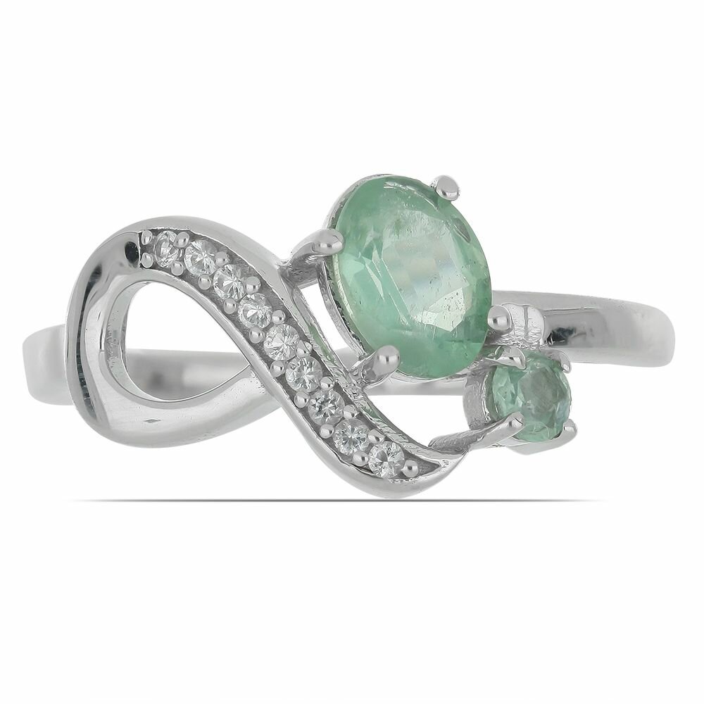 Кольцо, серебро, 925 проба, родирование, кианит