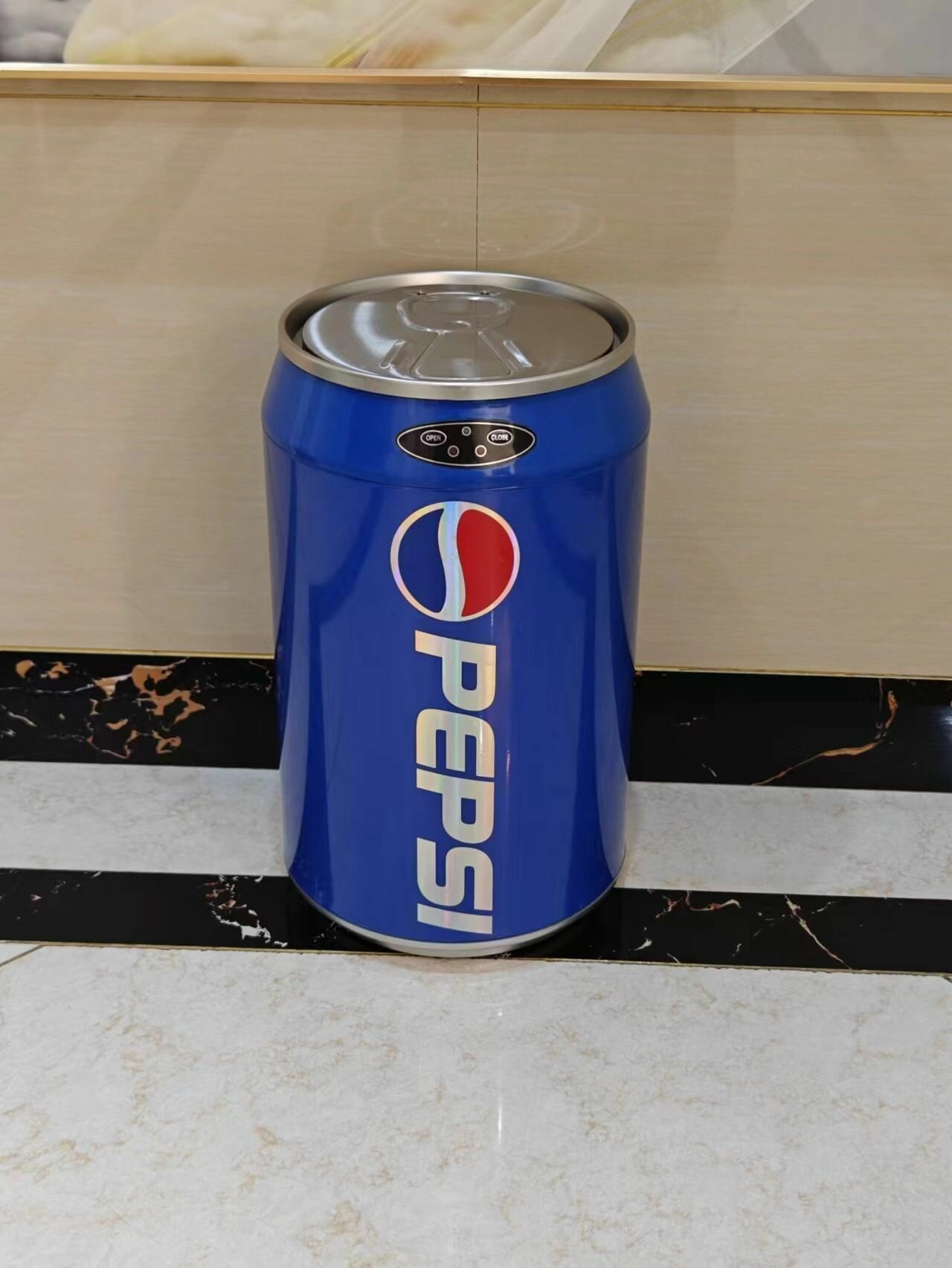 Контейнер для мусора Coca-Cola Smart Sensor из нержавеющей стали, синий